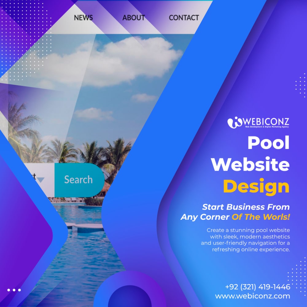 Pool Website Design | Pool Service Website Development Pakistan